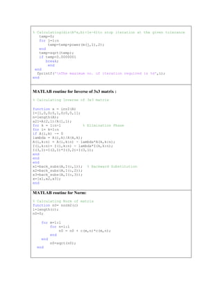 Numerical Methods Solving Linear Equations | PDF