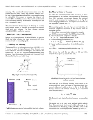 Numerical modeling of concrete composite steel tubes | PDF