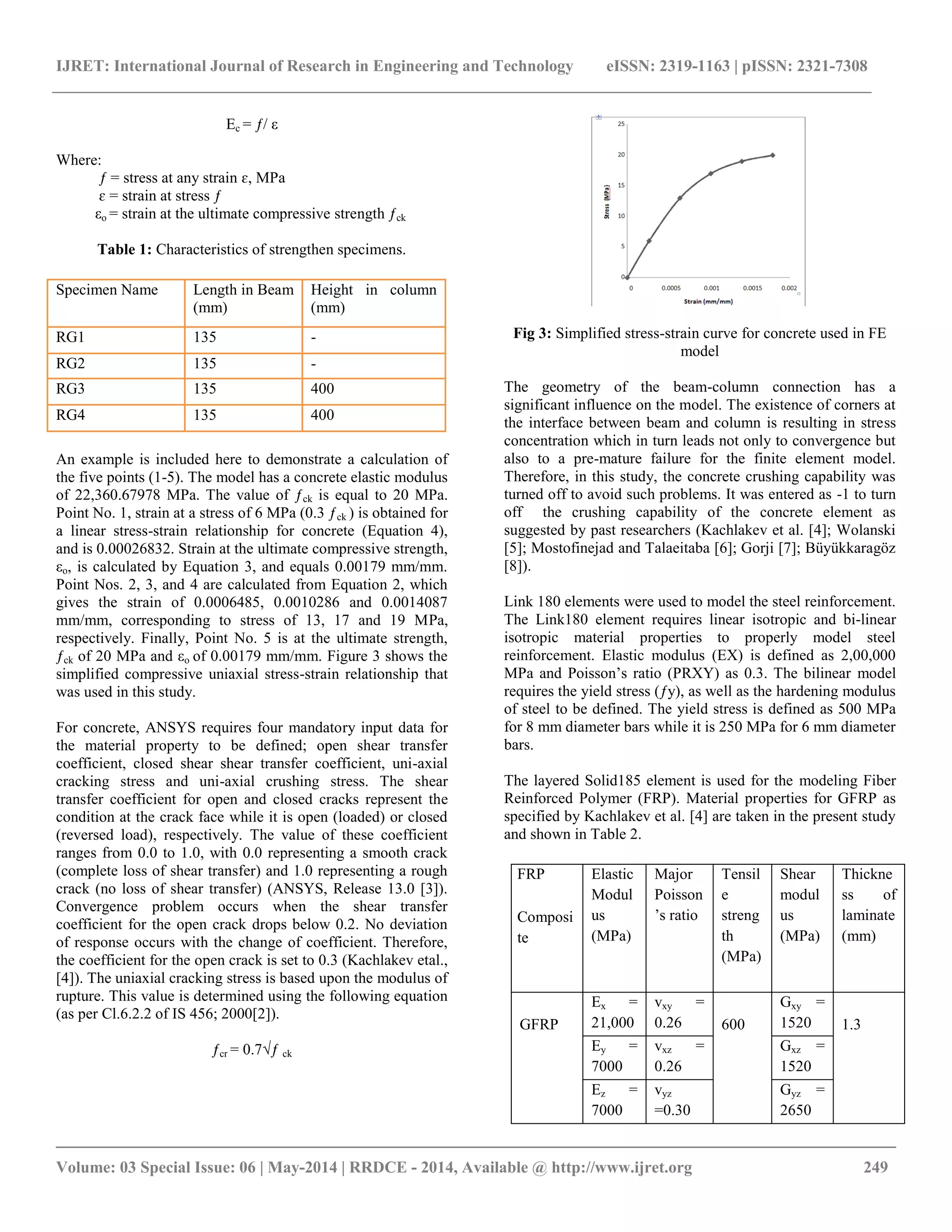Numerical Modeling On Behaviour Of Reinforced Concrete Exterior Beam Column Joint Retrofitte