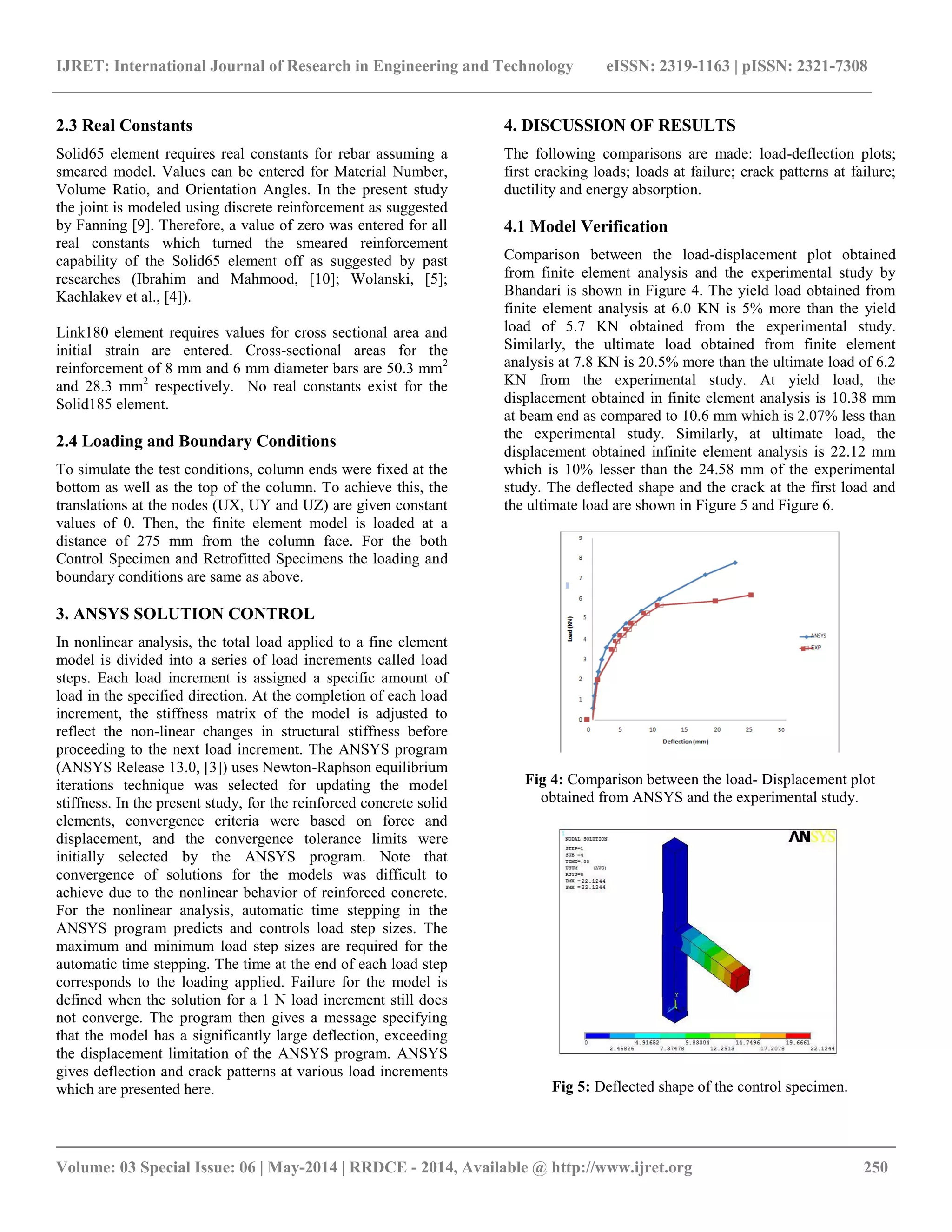 Numerical Modeling On Behaviour Of Reinforced Concrete Exterior Beam Column Joint Retrofitte