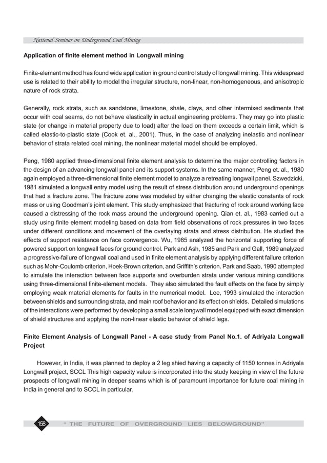 Numerical modelling in Geomechanics | PDF