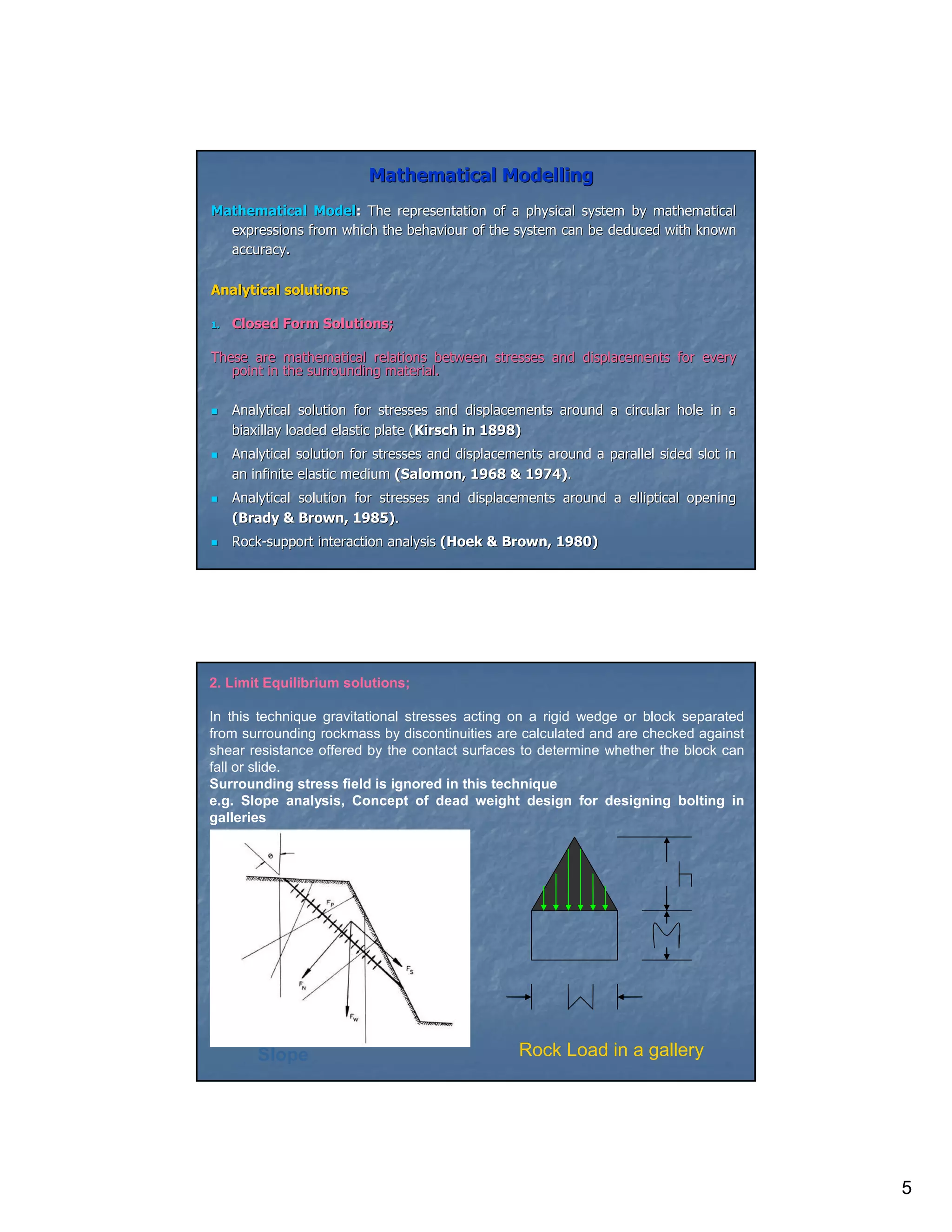 Numerical modelling in Geo mechanics | PDF