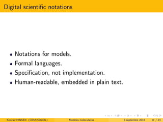 Numerical models for complex molecular systems | PPT