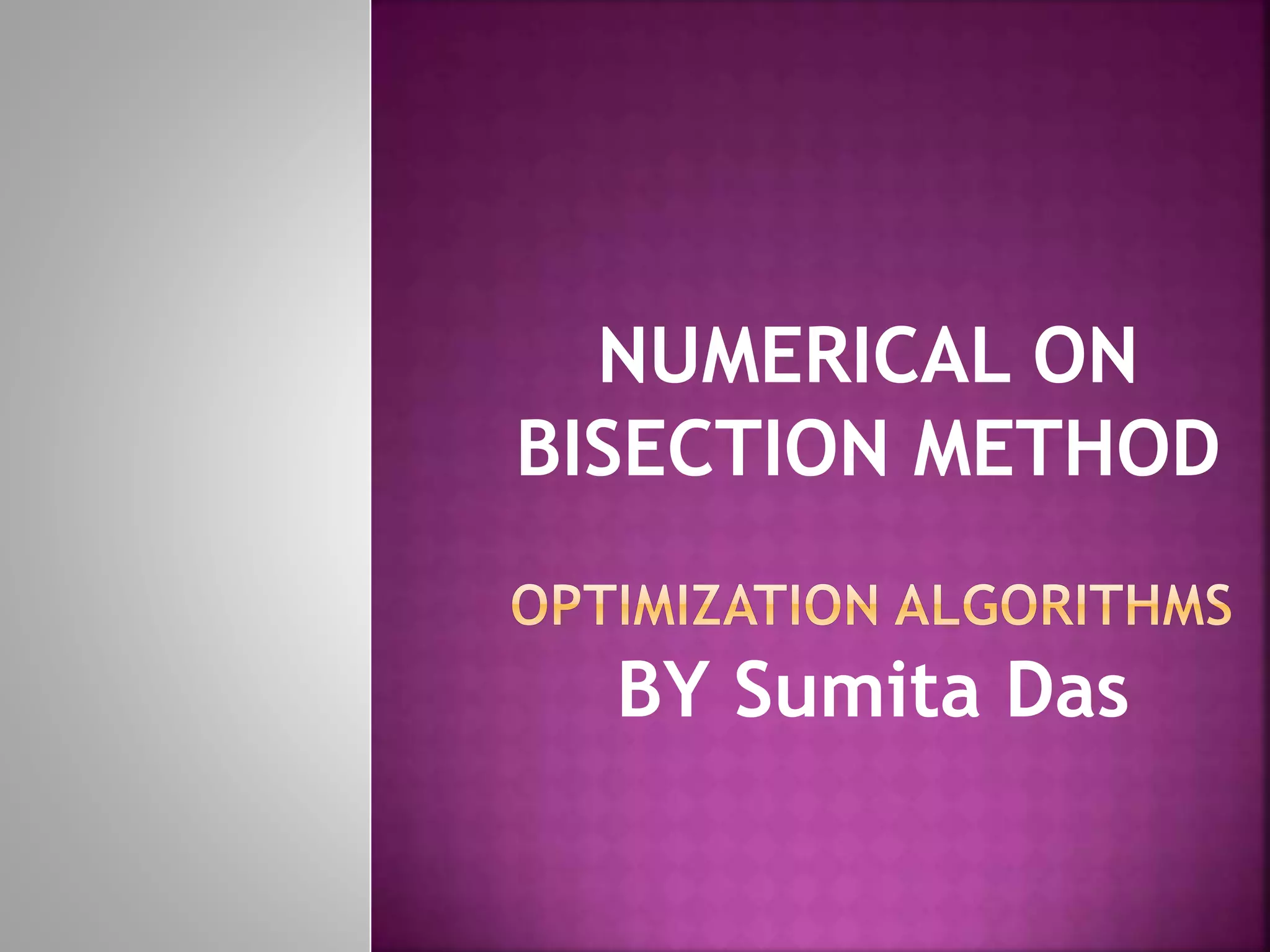 Numerical on bisection method | PPT