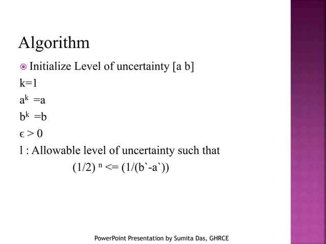 Numerical on bisection method | PPT