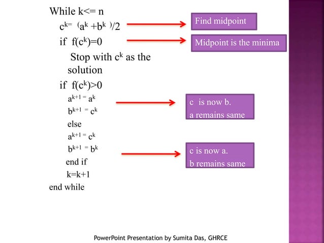 Numerical on bisection method | PPT