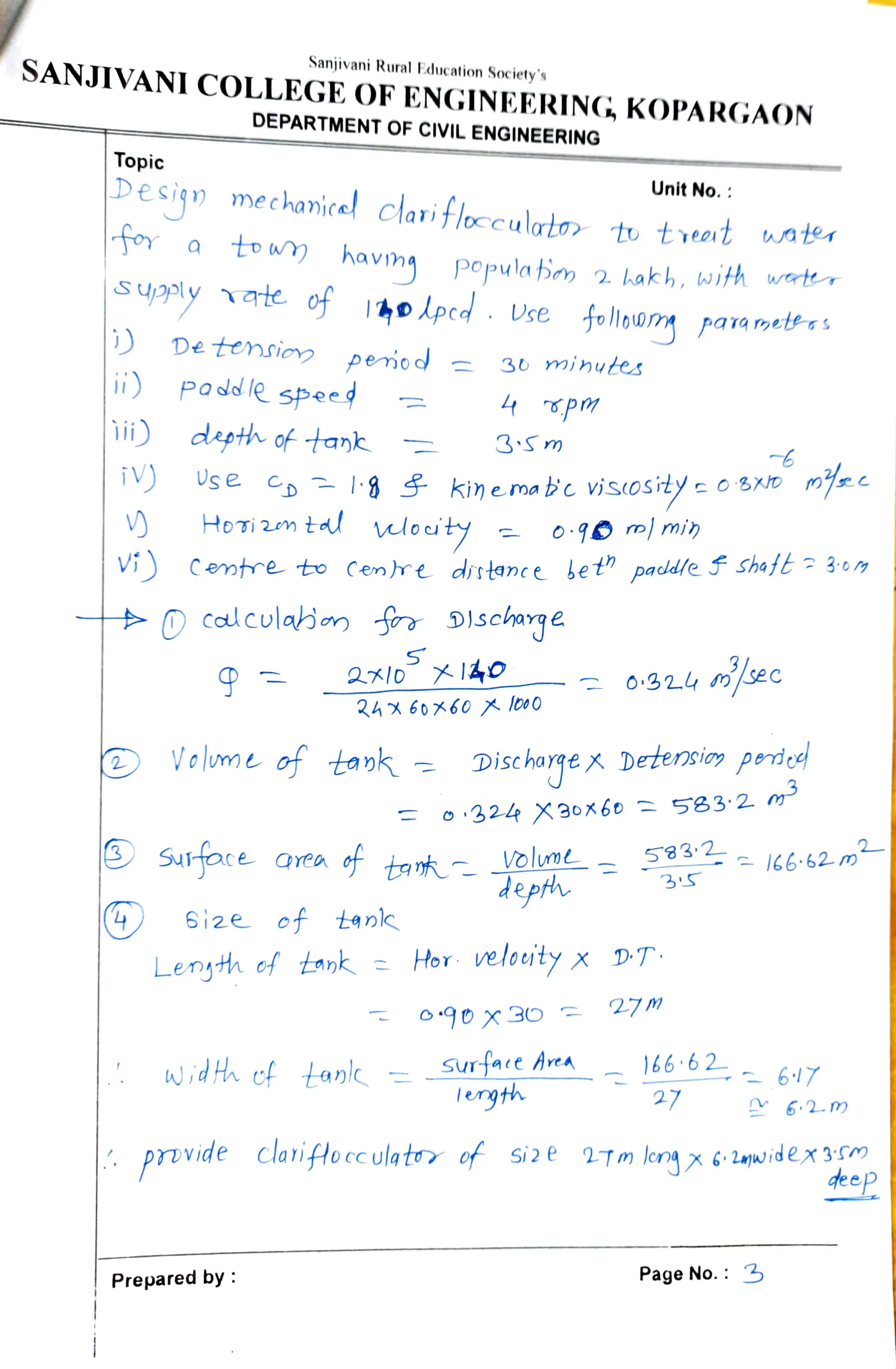 Numerical on Clariflocculator.pdf