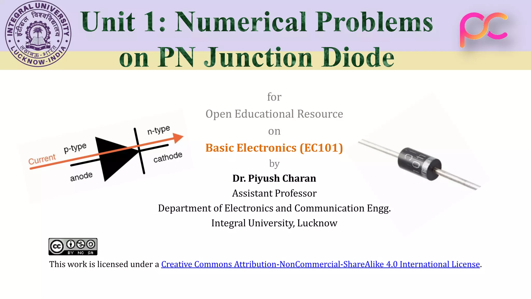 Unit 1 Numerical Problems On Pn Junction Diode Pdf Physics Science