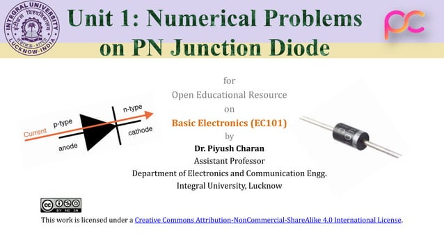 Unit 1 Numerical Problems on PN Junction Diode | PDF | Physics | Science