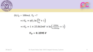 Unit 1 Numerical Problems on PN Junction Diode | PDF
