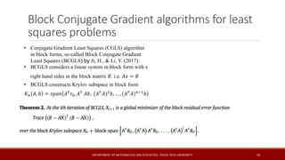 Conjugate Gradient for Normal Equations and Preconditioning | PDF