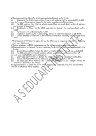 Numerical questions | PDF