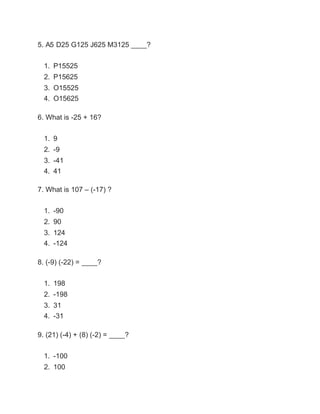 Numerical Filing Test