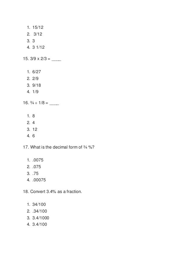 Numerical Reasoning Test Samples