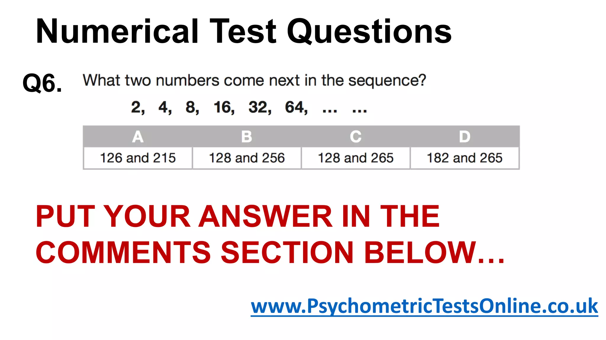 Numerical reasoning tests questions and answers | PPTX