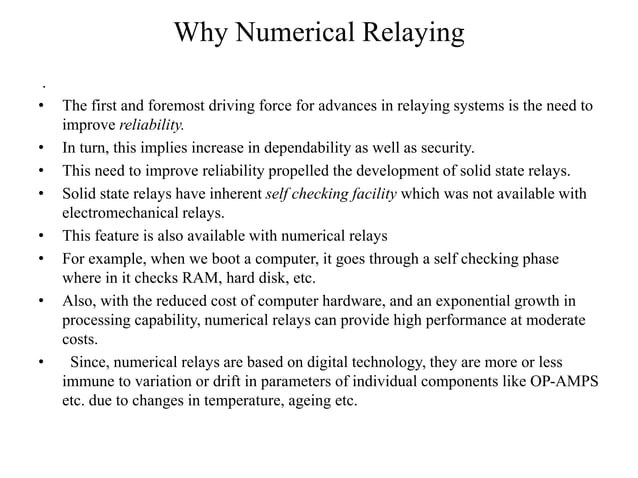Numerical Relayingpptx Computer Networking Computing