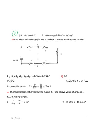 Basic electronics Solid State BL therage Numerical Problems | PDF