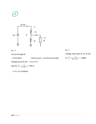Basic electronics Solid State BL therage Numerical Problems | PDF