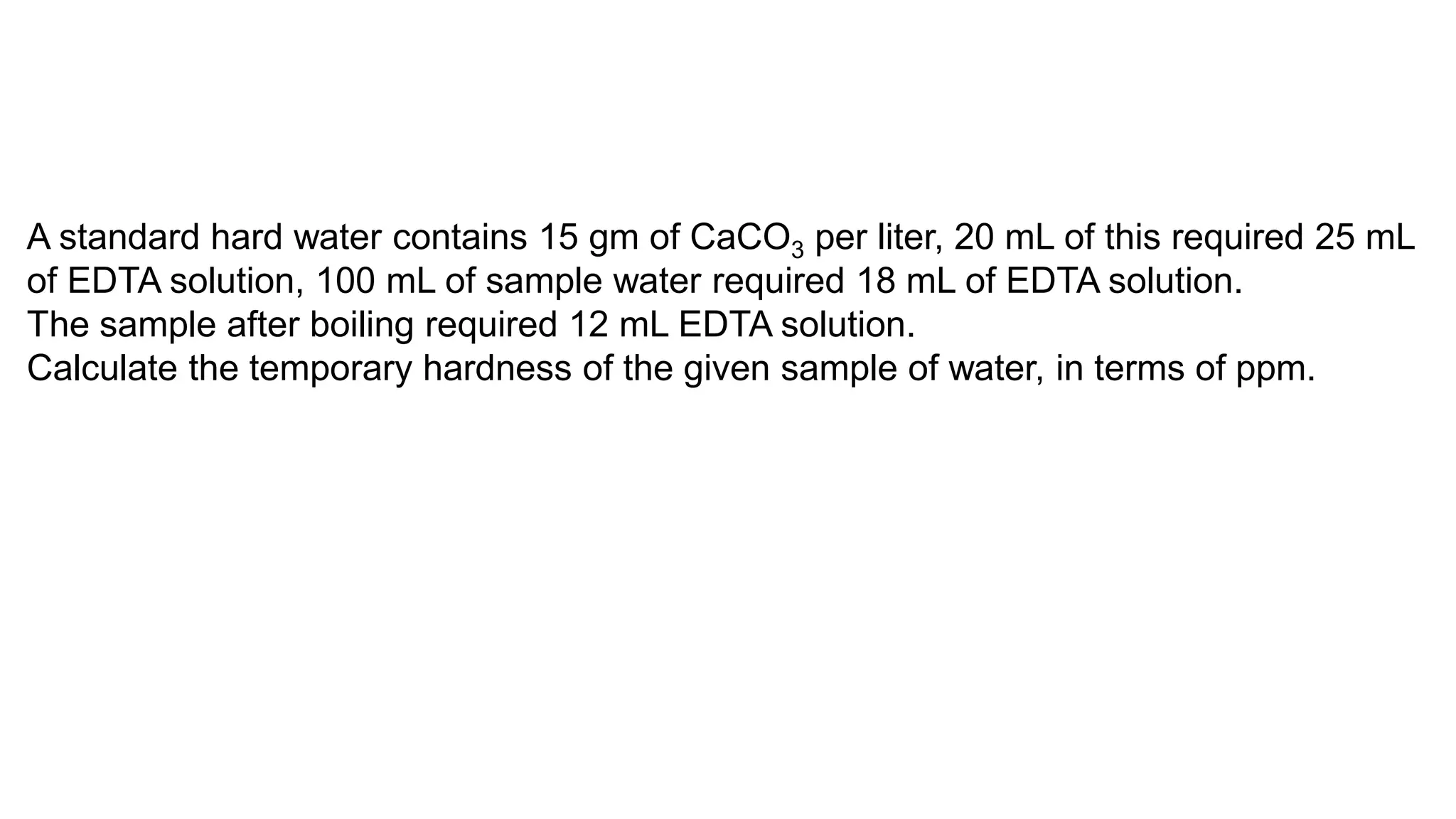 Solved Numericals on Water Analysis: EDTA Method, Clark Method, Lime-Soda Process and Zeolite ...