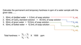 Solved Numericals on Water Analysis: EDTA Method, Clark Method, Lime ...