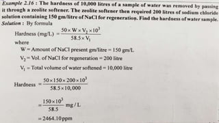 Solved Numericals on Water Analysis: EDTA Method, Clark Method, Lime-Soda Process and Zeolite ...