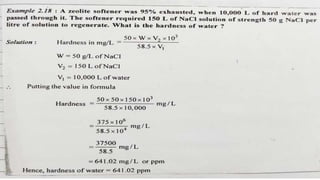 Solved Numericals on Water Analysis: EDTA Method, Clark Method, Lime-Soda Process and Zeolite ...