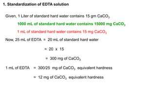 Solved Numericals on Water Analysis: EDTA Method, Clark Method, Lime ...