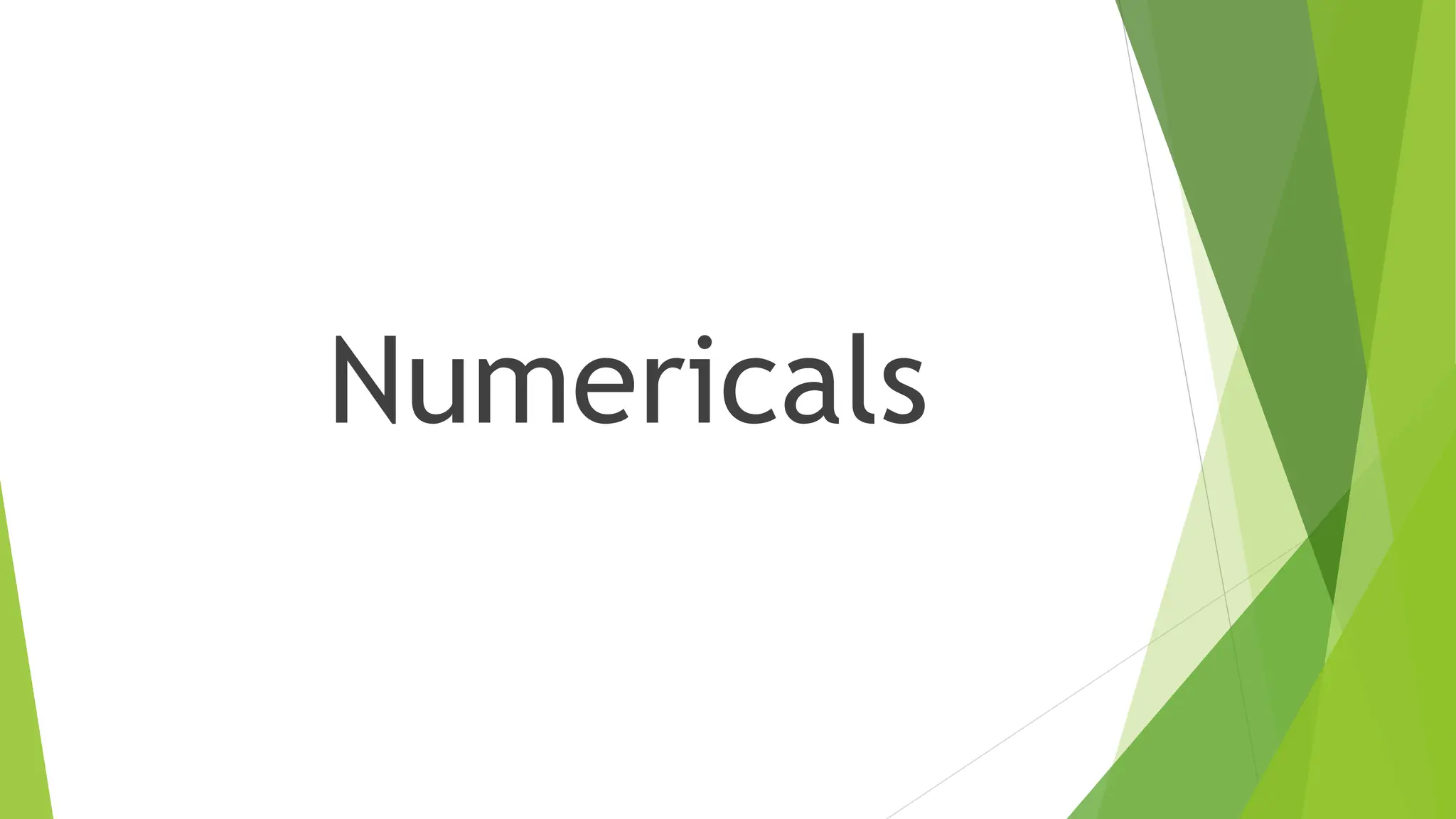 Numericals.pptx . | PPTX