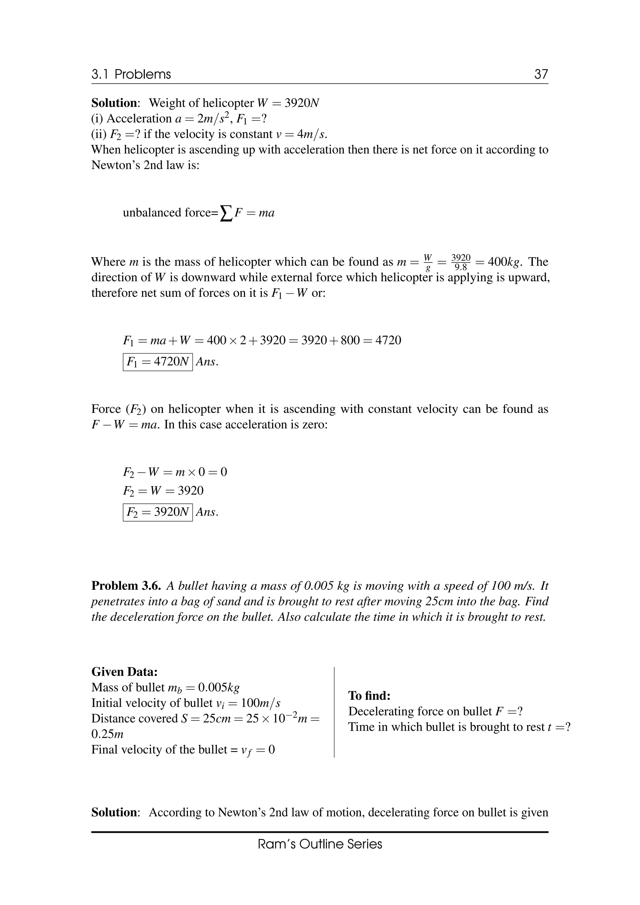 Physics Notes: Solved numerical of Physics first year | PDF
