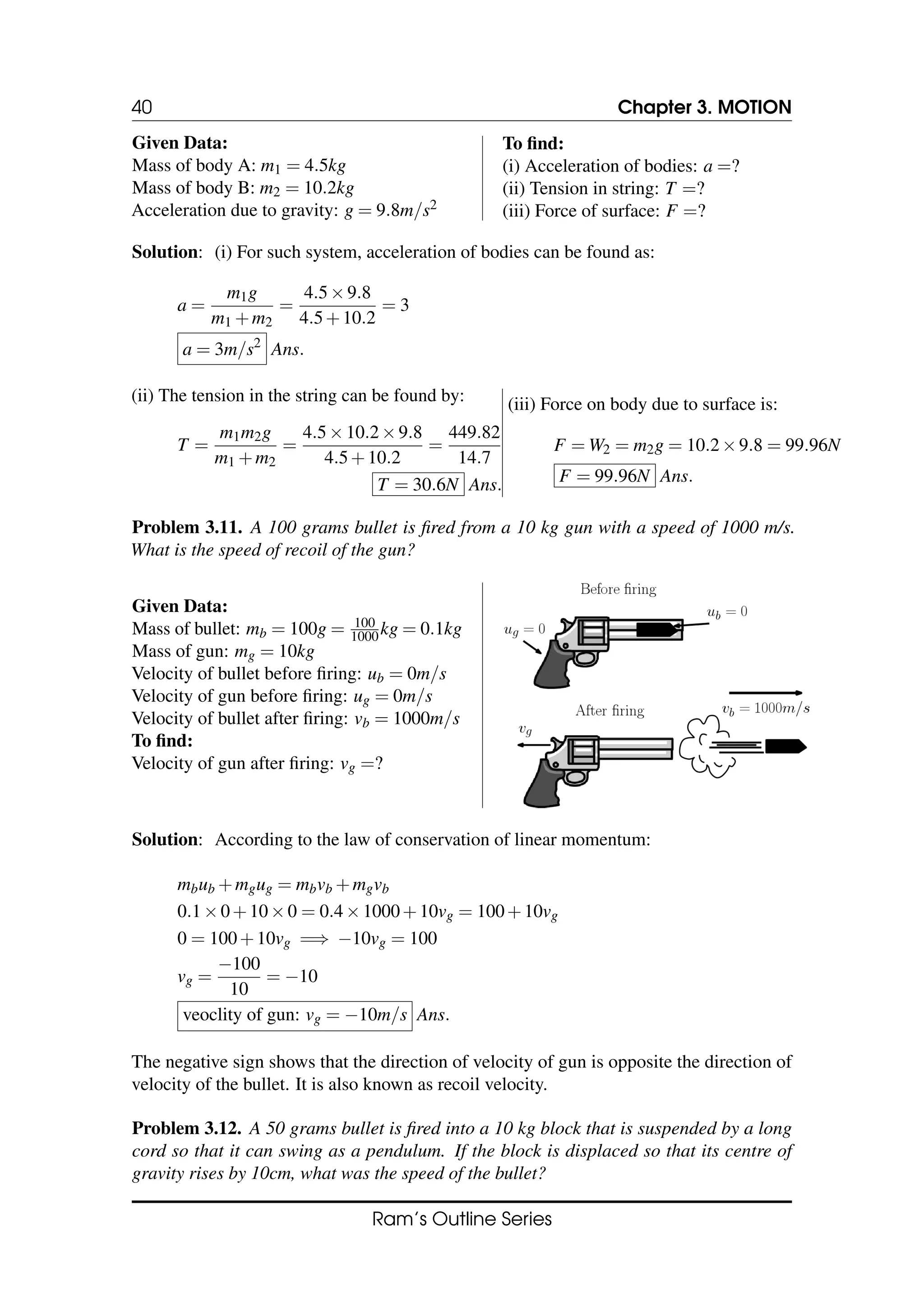Physics Notes: Solved numerical of Physics first year | PDF