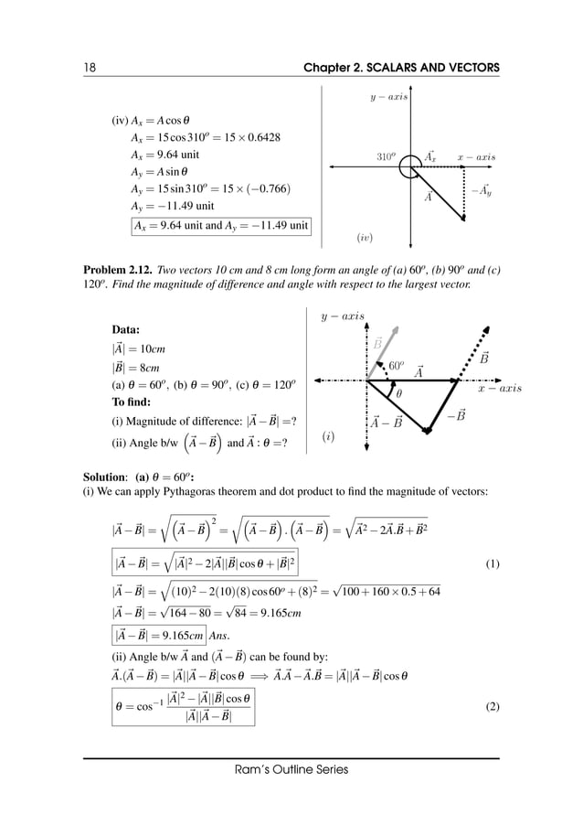 Physics Notes: Solved numerical of Physics first year | PDF
