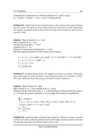 Physics Notes: Solved numerical of Physics first year | PDF