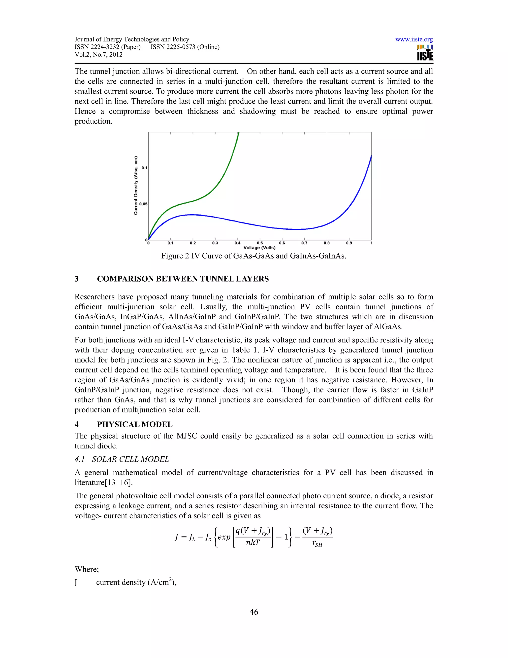 Numerical simulation model of multijunction solar cell | PDF