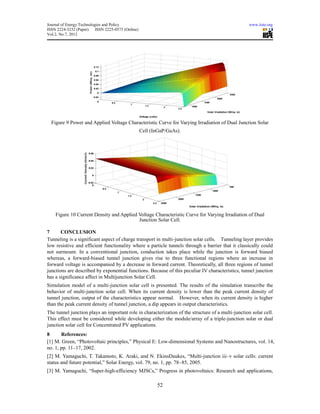 Numerical simulation model of multijunction solar cell | PDF