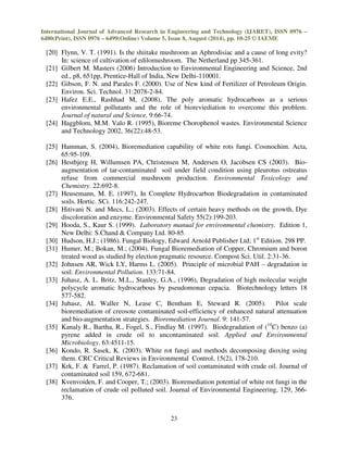 Numerical simulation of bioremediation of poly aromatic hydrocarbon polluted | PDF