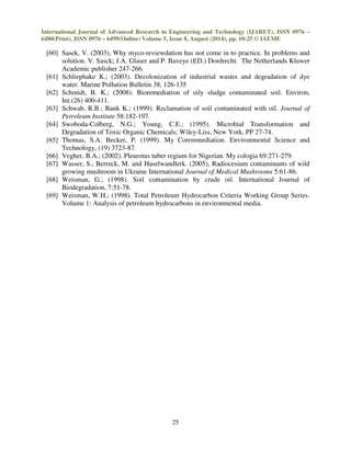 Numerical simulation of bioremediation of poly aromatic hydrocarbon polluted | PDF