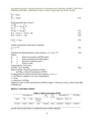 Numerical simulation of bioremediation of poly aromatic hydrocarbon polluted | PDF