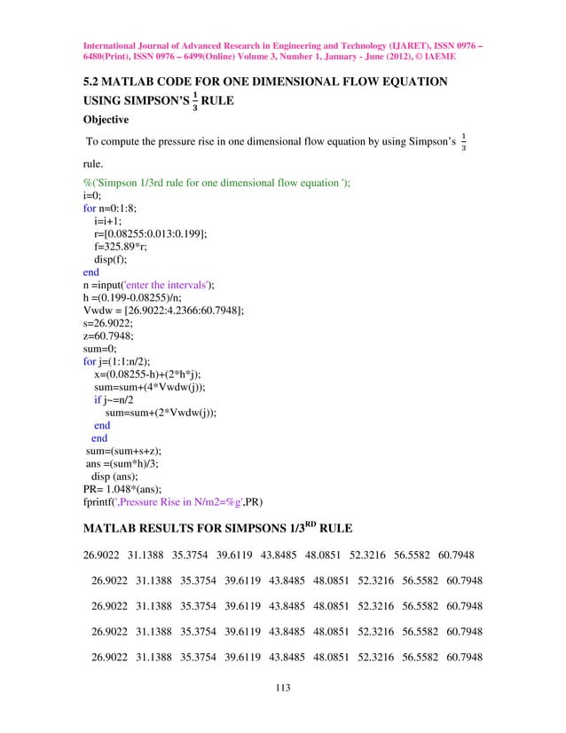 Numerical Simulation Of Flow Modeling In Ducted Axial Fan Using Simpson