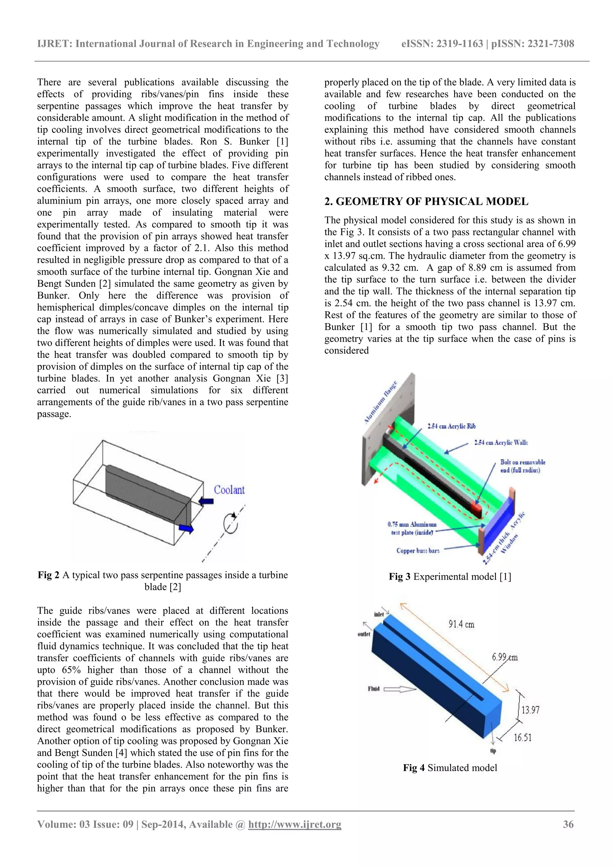 Numerical Simulation Of Gas Turbine Blade Cooling For Enhancement Of