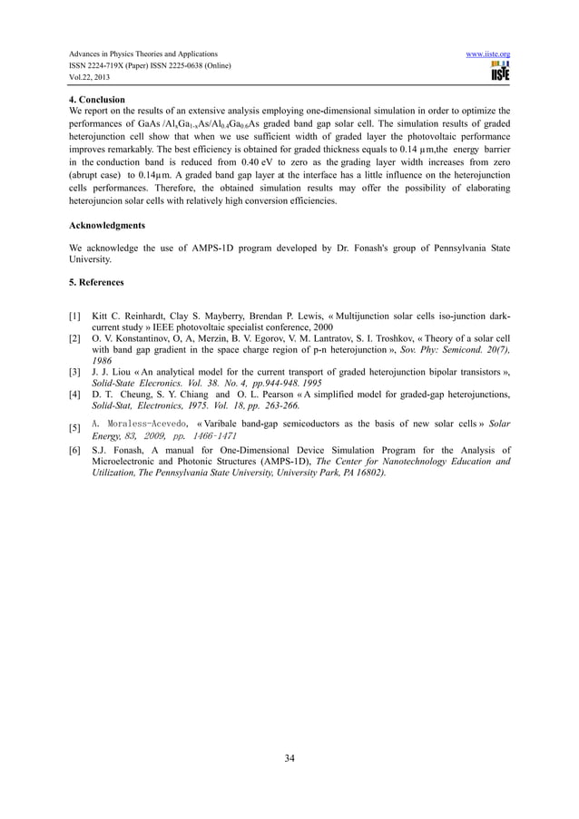 Numerical simulation of graded band gap ga as | PDF