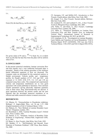 Numerical simulation on laminar convection flow and heat transfer over a non isothermal ...