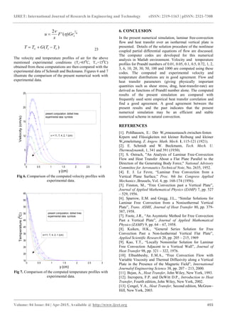 Numerical simulation on laminar free convection flow and heat transfer ...