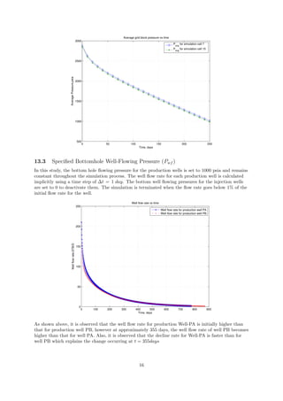 Numerical Simulation Study of a 1-D Subsurface Reservoir | PDF