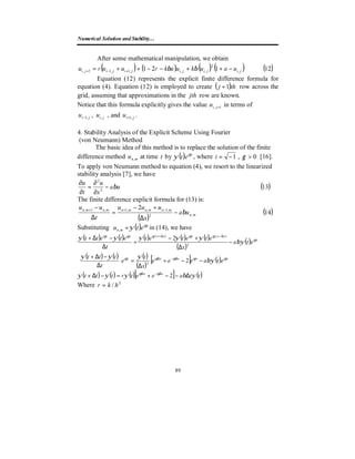 Numerical Solution and Stability Analysis of Huxley Equation | PDF