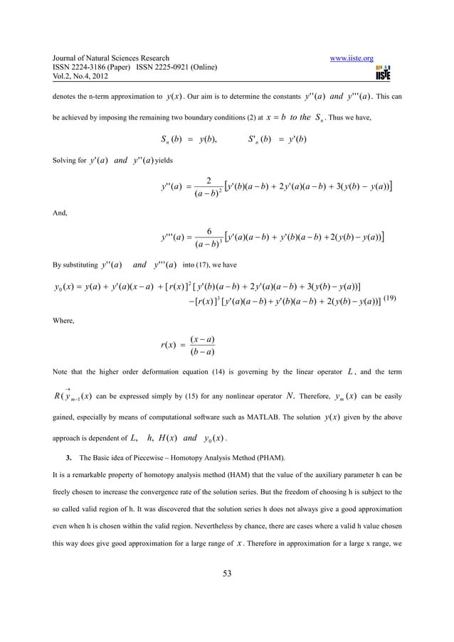 Numerical Solution Of Boundary Value Problems By Piecewise Analysis Method Pdf Physics Science