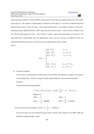 Numerical solution of boundary value problems by piecewise analysis ...