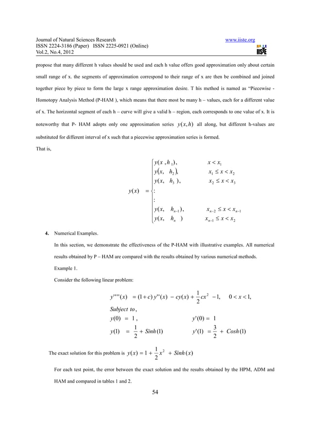 Numerical Solution Of Boundary Value Problems By Piecewise Analysis Method Pdf Physics Science