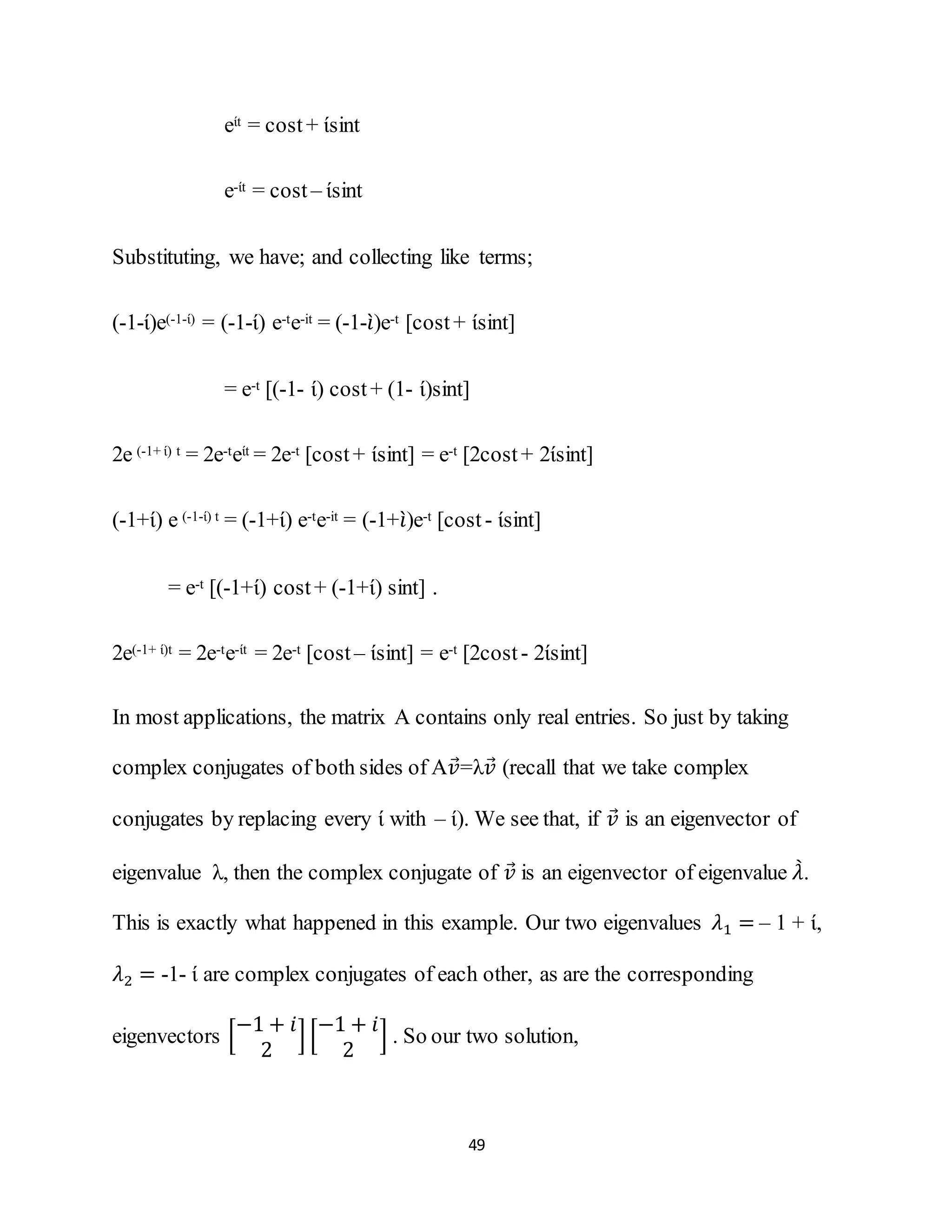 Numerical Solution Of Eigenvalues And Applications 2 Docx