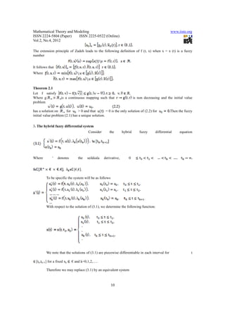 Numerical solution of fuzzy hybrid differential equation by third order runge kutta nystrom ...