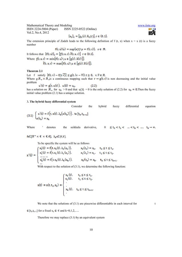 Numerical solution of fuzzy hybrid differential equation by third order runge kutta nystrom ...